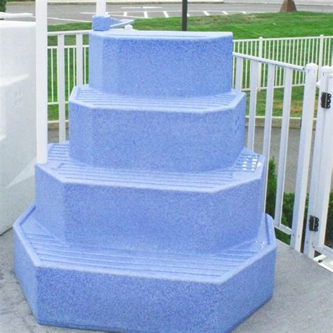 The King Aqua Staircase Blue Granite Wedding Cake Pool Steps