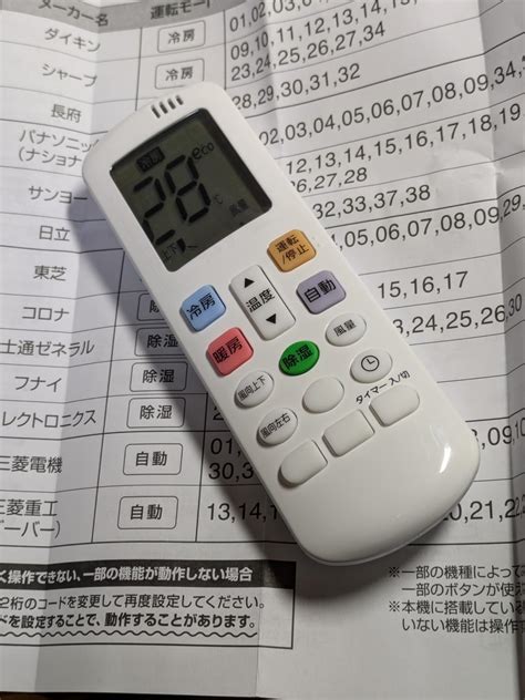 Jp エアコン リモコン 汎用 Cae131 エアコン 汎用 リモコン 13社対応 —— Chofu 長府 Corona