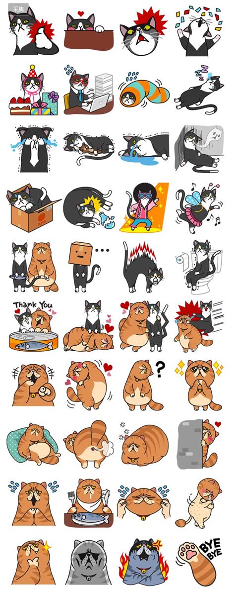 Cat Stickers With Various Expressions How To Use Cat Stickers On Line