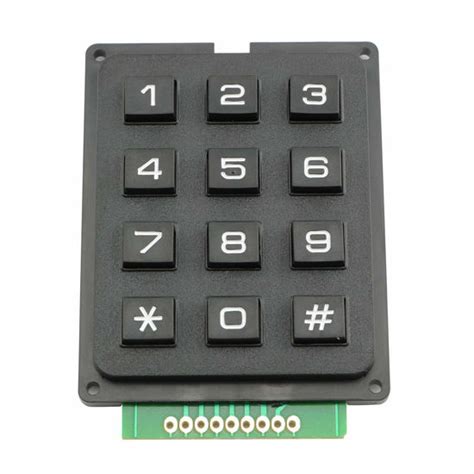 Getuscart Tegg 1pc 3x4 Keypad Mcu Board Matrix Array Switch Tactile