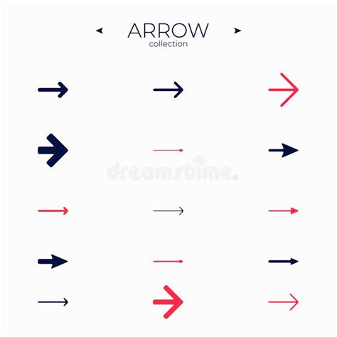 Line Arrow Icon Set Line Icons Collection Modern Vector Symbols