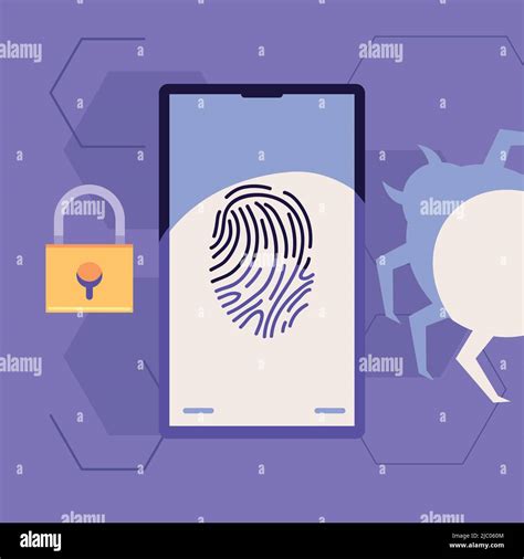 Cyber Smartphone Virus Bug Stock Vector Image Art Alamy