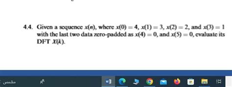 solved 4 4 given a sequence x n where