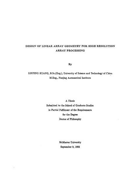Pdf Design Of Linear Array Geometry For High Resolution Array