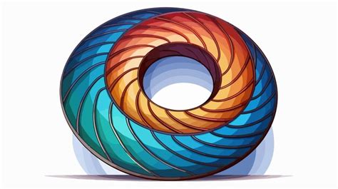 Mathematical Pi Spiral Symbol Cartoon Vector Illustration Premium Ai