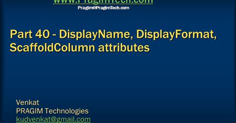 sql server and c video tutorial part 40 display name display format scaffold column