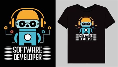 Premium Vector Software Developer Tshirt Design Illustration