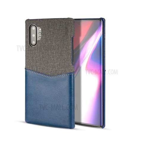 Wholesale Cloth PU Leather Splicing Card Holder PC Hard Case For Samsung Galaxy Note Plus