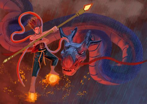 Artstation Nezha And The Dragonaobing