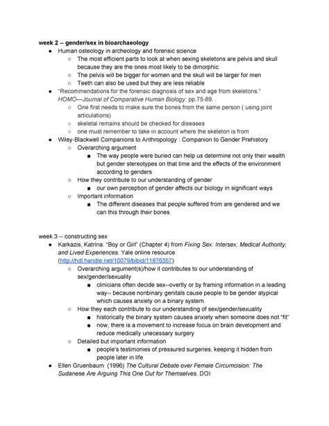 Anthropological Approaches To Sex Lecture Notes Anth 169 Studocu