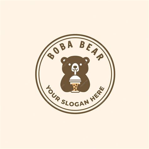 Premium Vector Boba Bear Logo171022