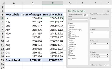 Excel Month On Month Movement A4 Accounting