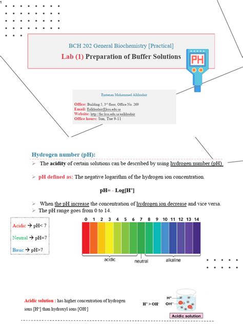 1 Preparation Of Buffer Solutions 0 Pdf Ph Acid