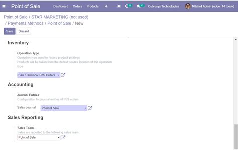 PoS Configuration Odoo Community Edition Book PoS