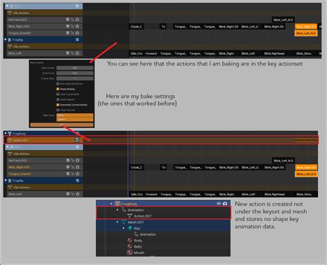 Issue With Baking Shape Key Animations In The NLA Editor Animation And Rigging Blender