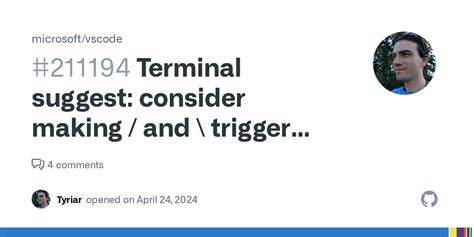 Terminal Suggest Consider Making And Trigger Characters Maybe