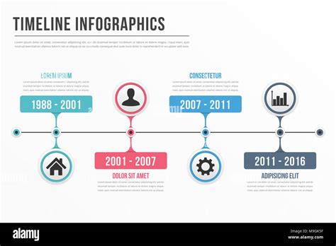Timeline Infographics Template Workflow Process Infographics Vector Eps10 Illustration Stock