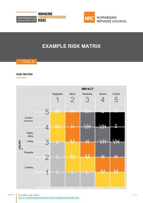 Free Printable Risk Matrix Templates Excel Word 3x3 5x5 Management