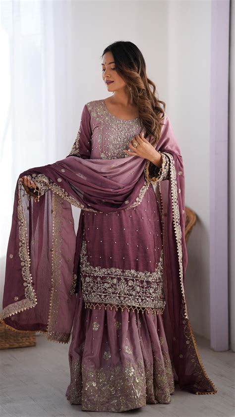 Traditional Wear Pretty Amazing Sharara ️ Whatsapp Us At 96878178699😍 ️ 🔵 New Colours