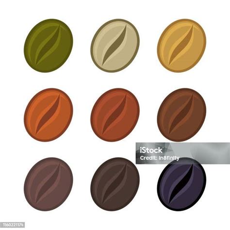 커피 콩 로스팅 세트의 다양한 단계 벡터 개념에 대한 스톡 벡터 아트 및 기타 이미지 개념 곡초류 구이 Istock