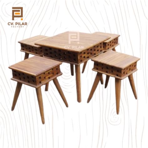 Zig Zag Dining Table Set Inaexport