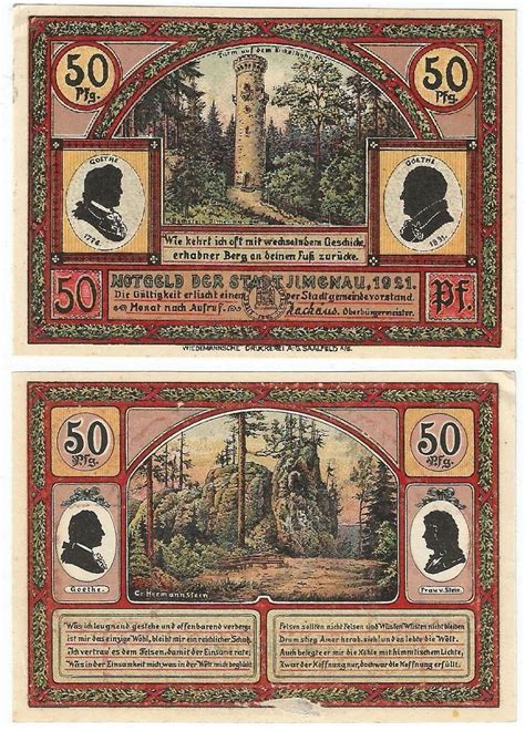 German Notgeld Banknotes From Benneckenstein Nöschenrode And Ilmenau R