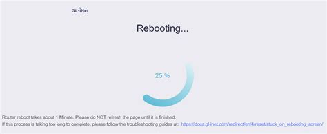 Stuck On Rebooting Screen During Firmware Reboot Glinet Router Docs 4