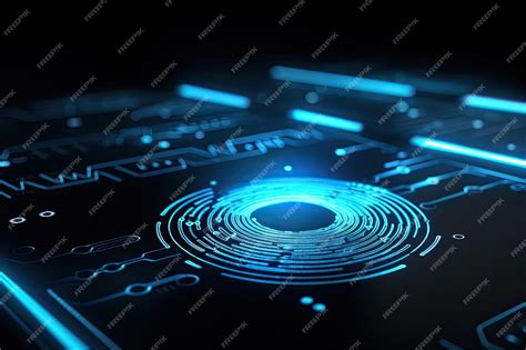 Premium Ai Image Biometric Authentication Technology Using Fingerprint Scan And Encryption For