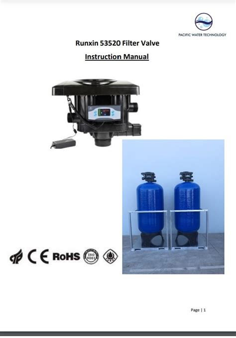 Runxin Filter Valve 53520 Manual Pacific Water Technology