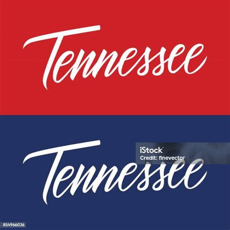 필기 미국 테네시 이름 상태입니다 디자인에 대 한 붓글씨 요소입니다 관광에 대한 스톡 벡터 아트 및 기타 이미지 관광 낱말 드로잉 Istock