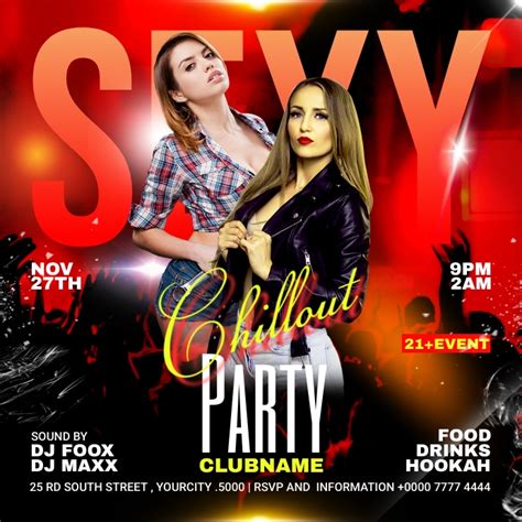 Pamflet Pesta Wanita Seksi Templat Postermywall