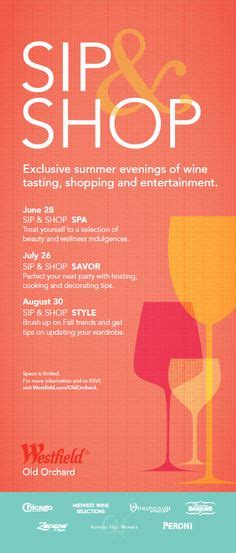Sip Shop Wine Tasting Series At Westfield Old Orchard Old Orchard Vendor Events Westfield