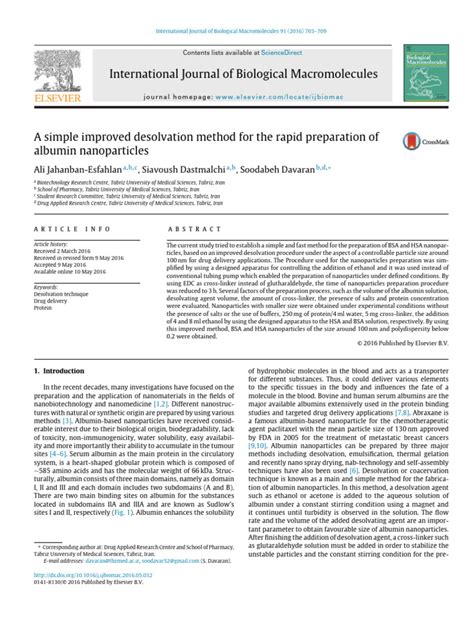 A Simple Improved Desolvation Method For The Rapid Preparation Of