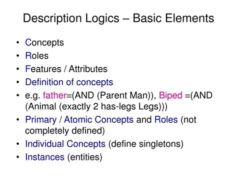 Ppt 74419 Artificial Intelligence 2004 Description Logics