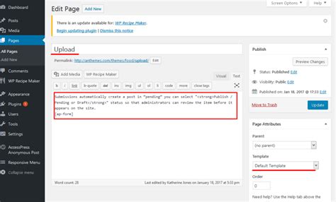 Add A Front End Submission Form To Your Wordpress Theme