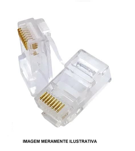 Somos Importador E Distribuidor De Kit Conectores Rj Cat Macho Cabo Rede Lan Plug Rede