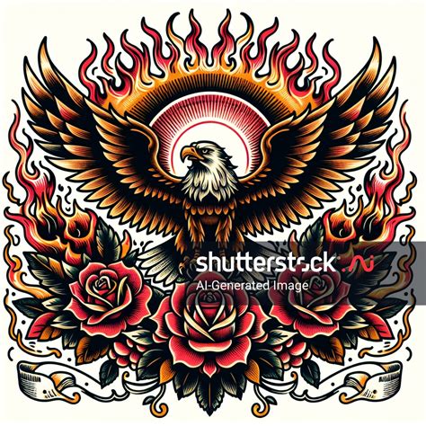 Ed Hardy Style Tattoo Art Eagle Ai Generated Image 2472000609