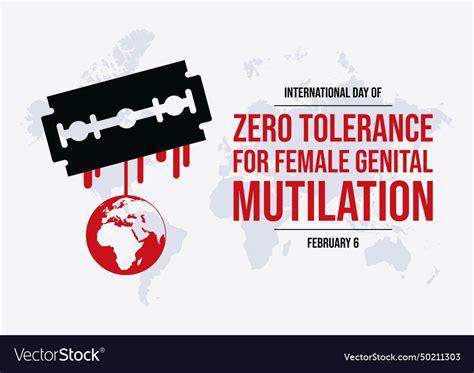 Zero Tolerance For Female Genital Mutilation Icon Vector Image