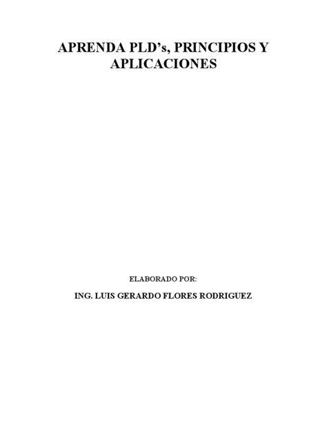 Dispositivos Logicos Programables Principios Y Aplicaciones Pdf Arreglos De Compuertas