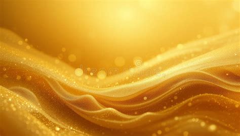 Golden Waves Abstract Background Luxurious Glittering Texture Of Fabric With Shimmering Lights