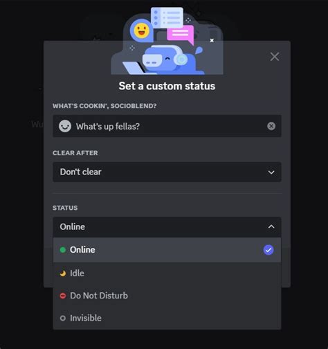 How To Change Or Add A Custom Status On Discord The SocioBlend Blog