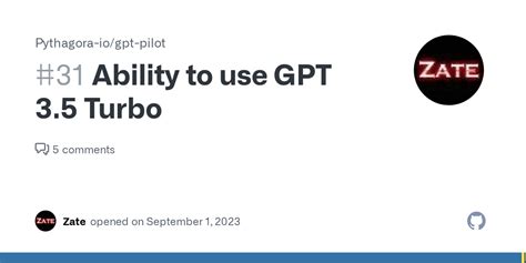 Ability To Use Gpt 35 Turbo · Issue 31 · Pythagora Iogpt Pilot · Github