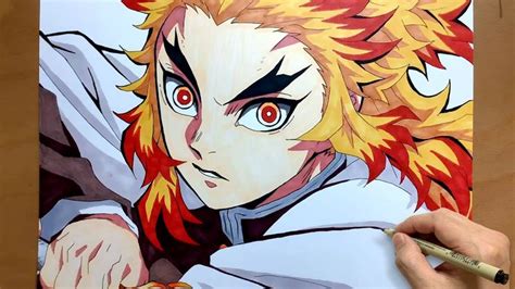 How To Draw Kyojuro Rengoku From Demon Slayer Kimetsu No Yaiba