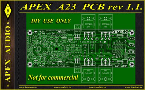 Diy Apex A23 Amplifier With Alex Mm Pcb Revision 1 1 Lay6 Format