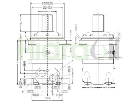 151b3102 Omv 500 Danfoss Hydraulic Orbital Motor 500 Cm3 Straight Shaft D50 Shipping Worldwide