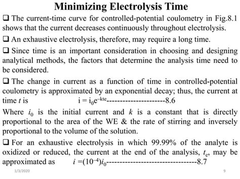 Coulometry And Electrogravimetry Pptx Chemistry Science