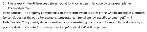 Solved Please Explain The Differences Between Point Function