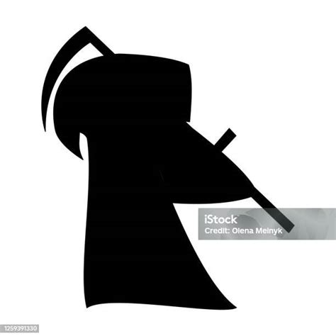 만화 그림 사신 개요 흰색 배경에서 격리된 벡터 그림입니다 인사말 카드 포스터 전단지 옷 인쇄 장식 10월에 대한 스톡 벡터 아트 및 기타 이미지 Istock