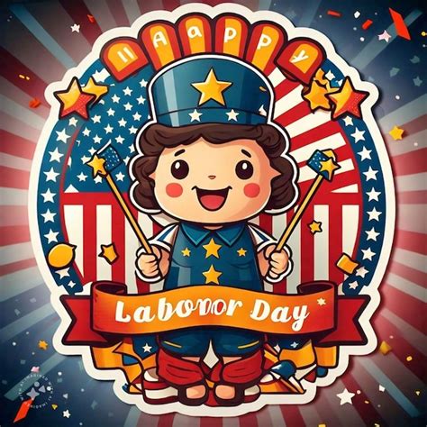 Labor Day Badge And Clipart Logo Labor Day Premium Ai Generated Image