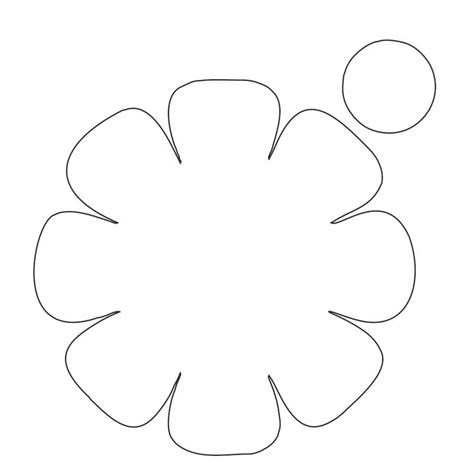 Molde De Flor 4 5 6 7 E 8 Pétalas Para Imprimir Artesanato Passo A